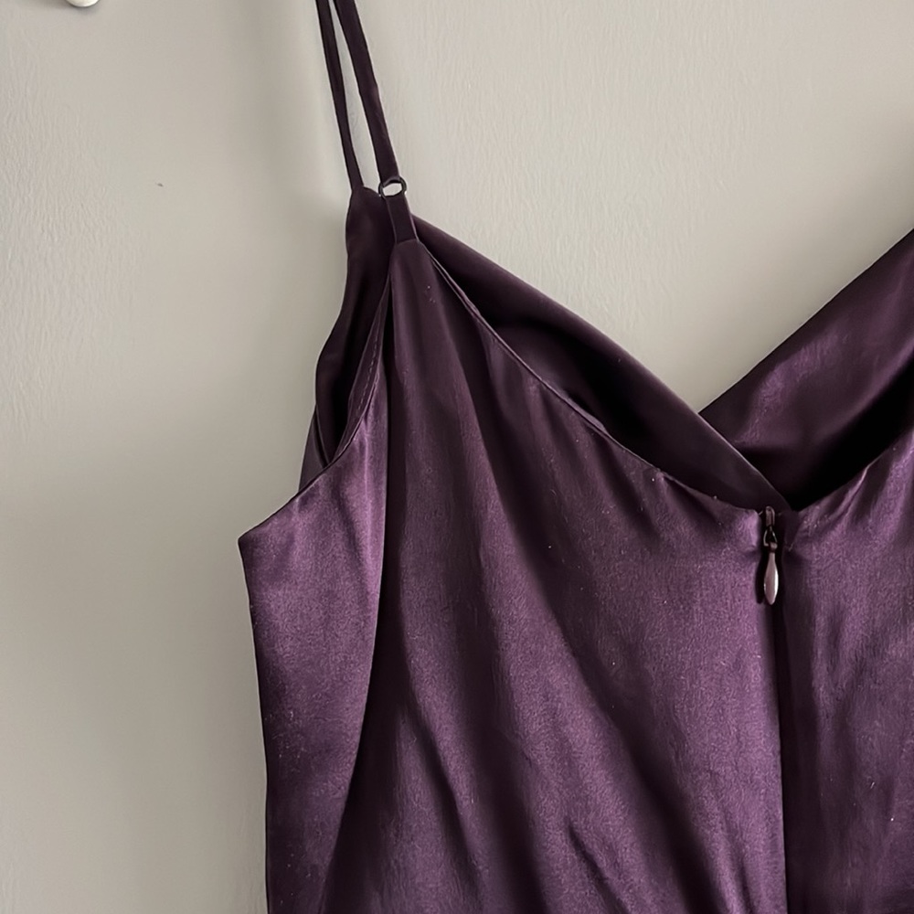Reformation Silk Dark Purple Dress - Gem